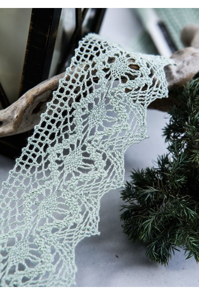 Alka Dantel 750 Pamuk Mint Yeşili Kopanaki 10 mt Alka Dantel 750 Pamuk Mint Yeşili Kopanaki 10 mt