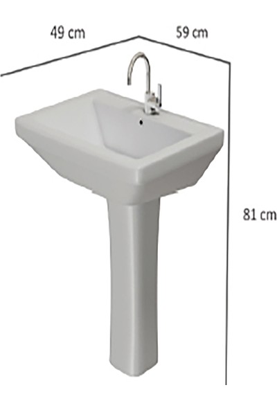 Stilvit Vega 50X60CM Ayaklı Lavabo