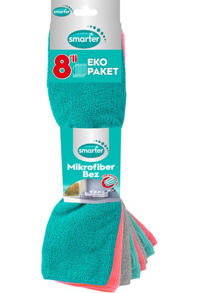 Smarter Mikrofiber Temizlik Bezi 8 Li Smarter Mikrofiber Temizlik Bezi 8 Li