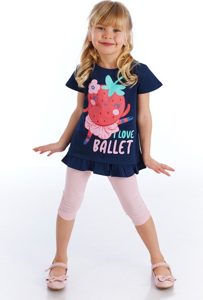 Denokids Balerin Çilek Kız Tunik Takım