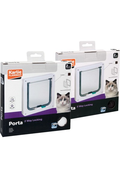 Karlıe 2yön Kilitli Kedi Kapısı 19,2X20CM K.rengi