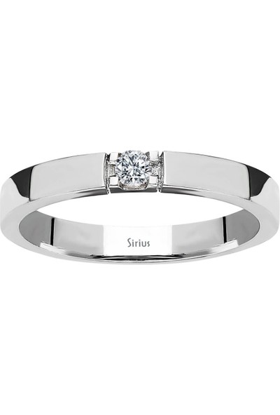Sirius F Renk 0,08 Karat Pırlanta Tektaş Yüzük 0402R0020