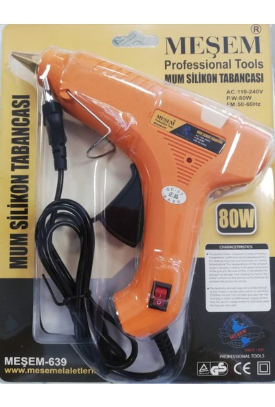 Meşem Tetikli Mum Silikon Tabancası 11 mm 80 W