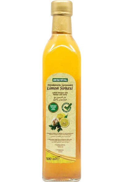 Aksu Vital Maydanozlu Sarımsaklı Limon Sirkesi 500 ml Aksu Vital Maydanozlu Sarımsaklı Limon Sirkesi 500 ml