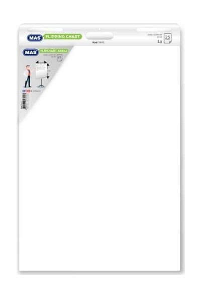 Mas 3690 Yapışkanlı Flipchart Kağıdı 30 Yaprak 80 Gram Mas 3690 Yapışkanlı Flipchart Kağıdı 30 Yaprak 80 Gram