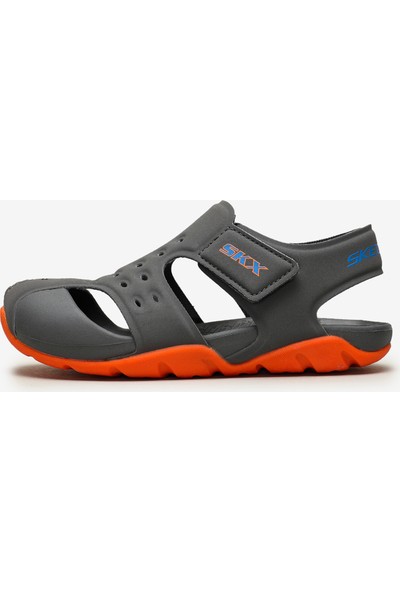 Skechers Side Wave - Büyük Erkek Çocuk Gri Sandalet 92330L CCORCCOR Skechers Side Wave - Büyük Erkek Çocuk Gri Sandalet 92330L CCORCCOR