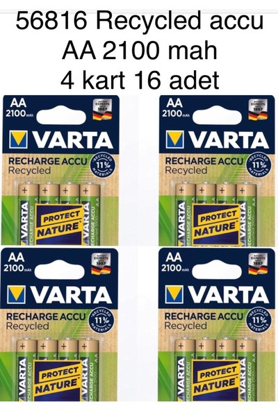 Varta 2100 Mah Recharge Accu I Aa Pil 16 Adet Varta 2100 Mah Recharge Accu I Aa Pil 16 Adet