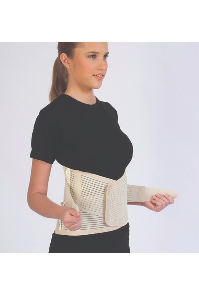 Ortolife Kutulu Çelik Balenli Lumbosakral Bel Korsesi Demirli Korse Bel Fıtığı Korsesi 26 cm