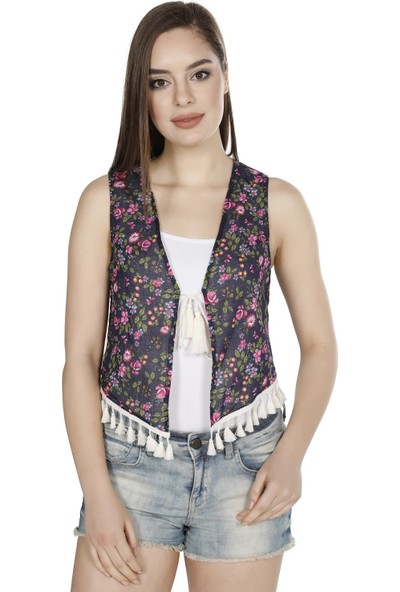 Eliş Şile Bezi Otantik Vual Yelek Lacivert