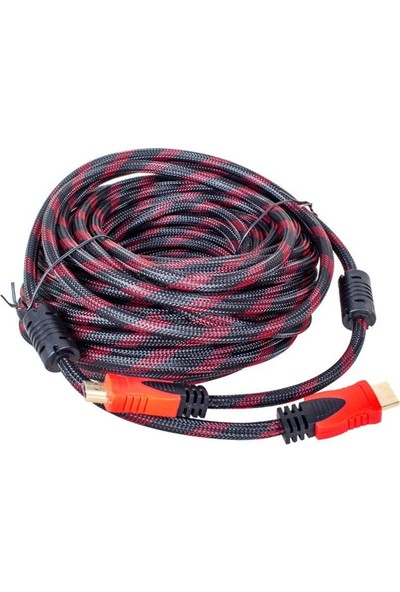 Rewel Örgülü Gold HDMI Kablo Poşetli - 10M Rewel Örgülü Gold HDMI Kablo Poşetli - 10M