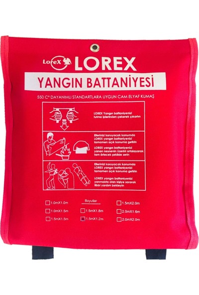 Lorex LR-FB1512C Çantalı Yangın Söndürme Battaniyesi
