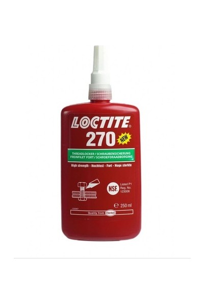 Loctite 270 250ML Yüksek Mukavemetli Civata Sabitleyici Loctite 270 250ML Yüksek Mukavemetli Civata Sabitleyici