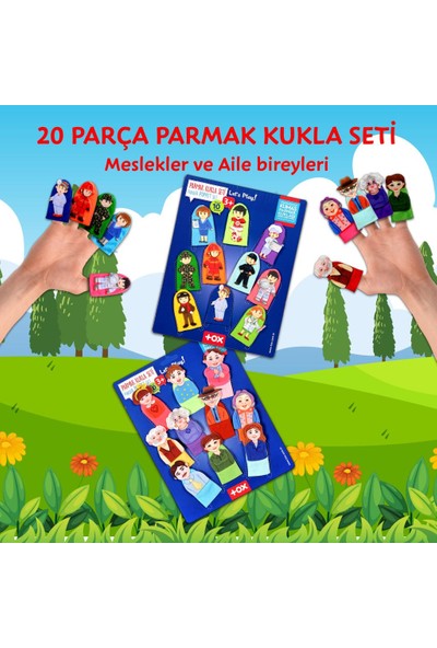 Tox 2 Set - 20 Parça Tox Aile Üyeleri ve Meslekler 20 Parça Parmak Kukla 75-2/76-1 Tox 2 Set - 20 Parça Tox Aile Üyeleri ve Meslekler 20 Parça Parmak Kukla 75-2/76-1