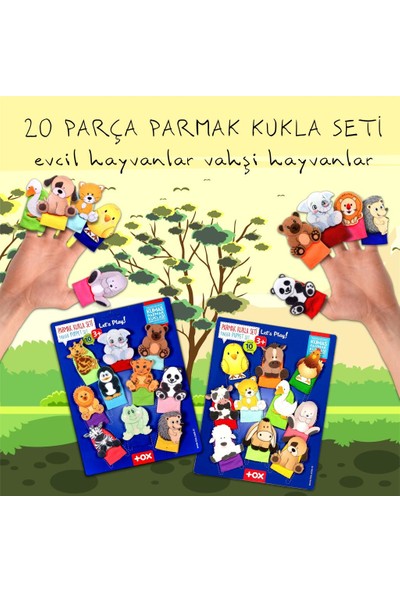 Tox 2 Set - 20 Parça Tox Evcil Hayvanlar ve Vahşi Hayvanlar Parmak Kukla 77-1/78-2 Tox 2 Set - 20 Parça Tox Evcil Hayvanlar ve Vahşi Hayvanlar Parmak Kukla 77-1/78-2