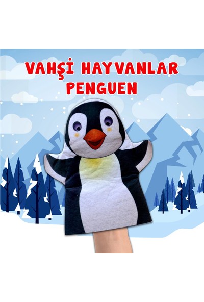 Tox Penguen Vahşi Hayvanlar Keçe El Kukla , Eğitici Oyuncak Tox Penguen Vahşi Hayvanlar Keçe El Kukla , Eğitici Oyuncak