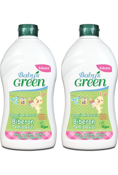 Baby's Green Organik Aloeveralı Bebek Biberon ve Emzik Temizleyici 500 ml Ecocert 2'li Set Baby's Green Organik Aloeveralı Bebek Biberon ve Emzik Temizleyici 500 ml Ecocert 2'li Set