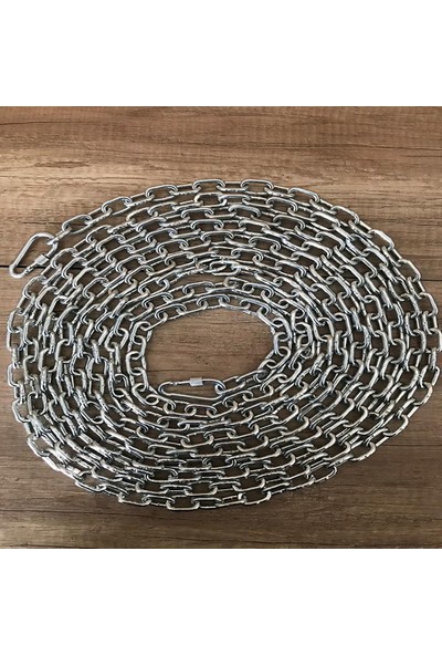 Lidersan Çelik Köpek Bağlama Zinciri 7 mm 8 m +2 Vidalı Karabina(80 kg)