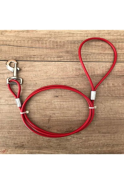 Lidersan Çelik 6 mm 2,5 m Köpek Bahçe Bağlama Halatı Lidersan Çelik 6 mm 2,5 m Köpek Bahçe Bağlama Halatı