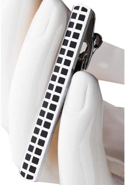 Varetta Erkek Kravat İğnesi Gri Siyah Renk Varetta Erkek Kravat İğnesi Gri Siyah Renk