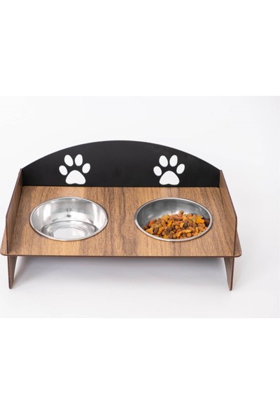 Estela Kedi Mama Kabı&ikili Mama Kabı Kahverengi Kedi Mama Su Kabı Kedi Yemek Kabı