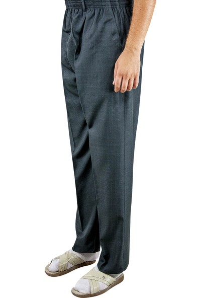 İhvan Kumaş Şalvar Pantolon Mevsimlik - Füme