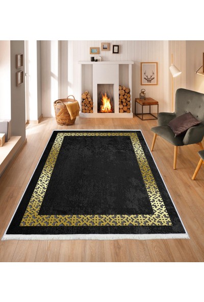 Benzahome Dijital Baskılı Deri Taban Halı