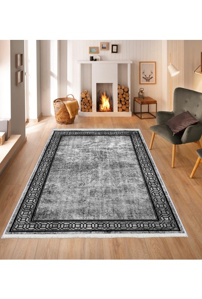 Benzahome Dijital Baskılı Deri Taban Halı