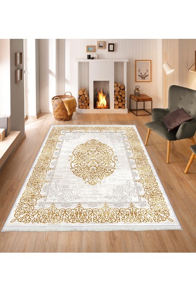 Benzahome Dijital Baskılı Deri Taban Halı