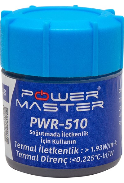 Powermaster Pwr- 510 Gri Termal Macun 10G 1.93W/M-K Powermaster Pwr- 510 Gri Termal Macun 10G 1.93W/M-K