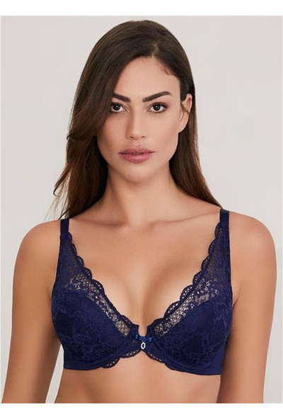 Eros ERSK310 Emmly Balenli Kaplı Üçgen Tek Sütyen - Lacivert Eros ERSK310 Emmly Balenli Kaplı Üçgen Tek Sütyen - Lacivert