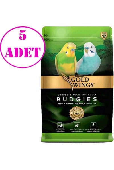 Gold Wings Premium Muhabbet Yemi 1 kg 5 Adet Gold Wings Premium Muhabbet Yemi 1 kg 5 Adet
