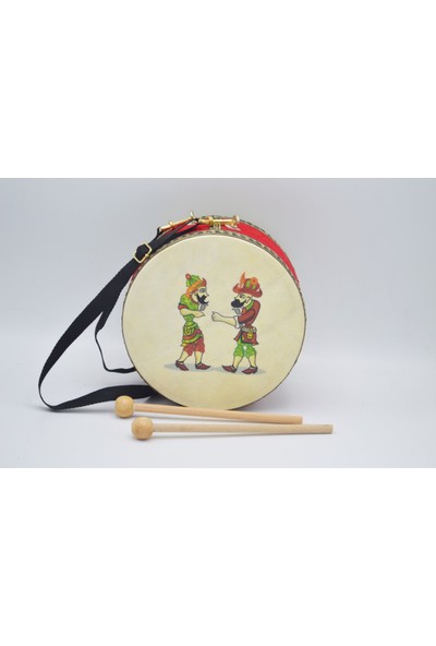 Bak Sepete Çocuk Ramazan Davulu Hacivat Karagöz Baskılı Kırmızı Bak Sepete Çocuk Ramazan Davulu Hacivat Karagöz Baskılı Kırmızı