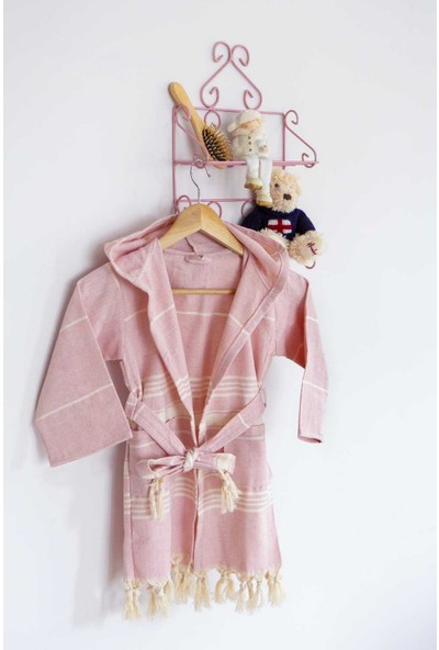 Lizzamoda Naturel Peştemal Çocuk Bornozu