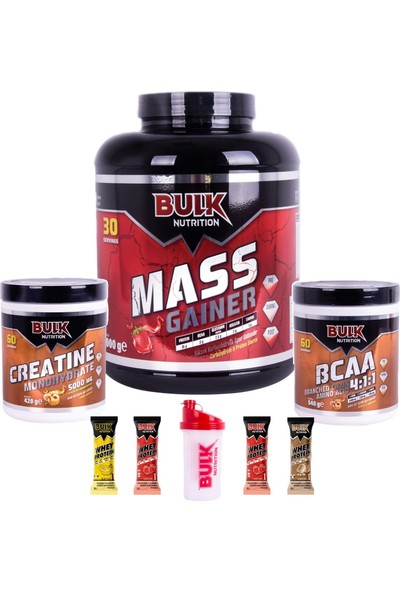 Mass Gainer 3 kg - Bcaa 60 Servis - Kreatin 60 Servis Şeftali