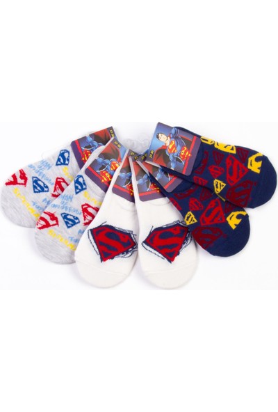 Superman Lisanslı 6 Çift Çocuk Sneakers Çorap 18201