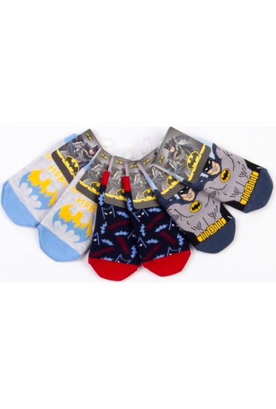 Batman Lisanslı 6 Çift Patik Çocuk Çorap 18198 Batman Lisanslı 6 Çift Patik Çocuk Çorap 18198