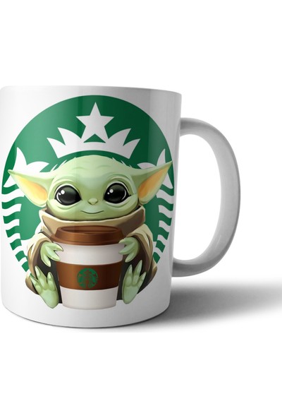 Pixxa Baby Yoda Grogu Starbucks Kupa Bardak