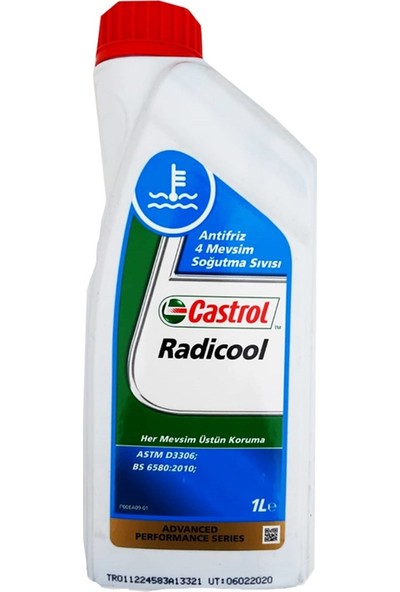 Castrol Radicool 1 Litre Antifriz 4 Mevsim Soğutma Sıvısı Castrol Radicool 1 Litre Antifriz 4 Mevsim Soğutma Sıvısı