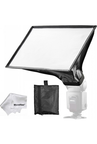 Tepe Kafa Flash Flaş Için 20X30CM Softbox Canon Nikon Yongnuo Pixel Godox Tepe Kafa Flash Flaş Için 20X30CM Softbox Canon Nikon Yongnuo Pixel Godox