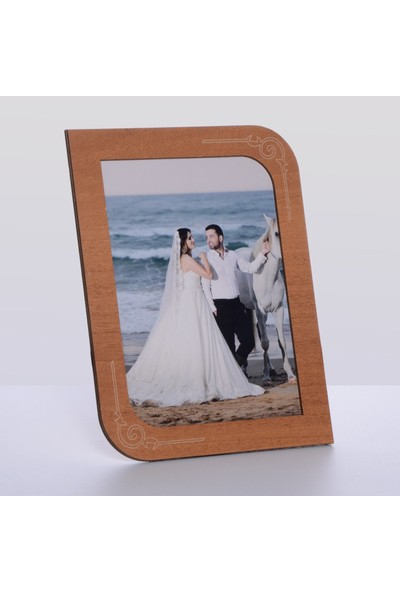 Ahşap Hisar Çeviz Renk Resim Çerçeve 15*21