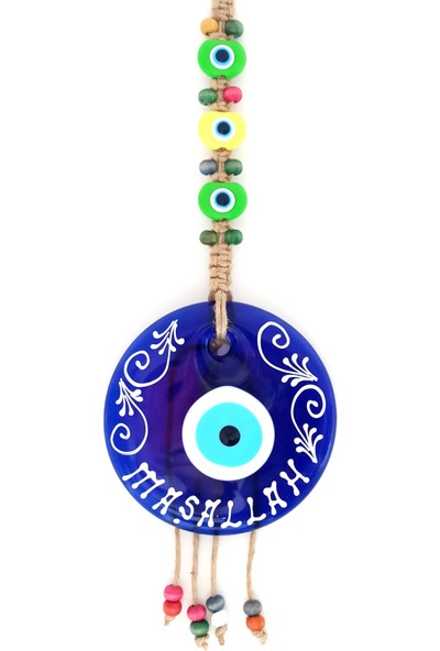 Mixperi Rengarenk Boncuklu Maşallah Yazılı Cam Nazar Boncuklu Duvar Süsü Hediyelik Eşya Mixperi Rengarenk Boncuklu Maşallah Yazılı Cam Nazar Boncuklu Duvar Süsü Hediyelik Eşya