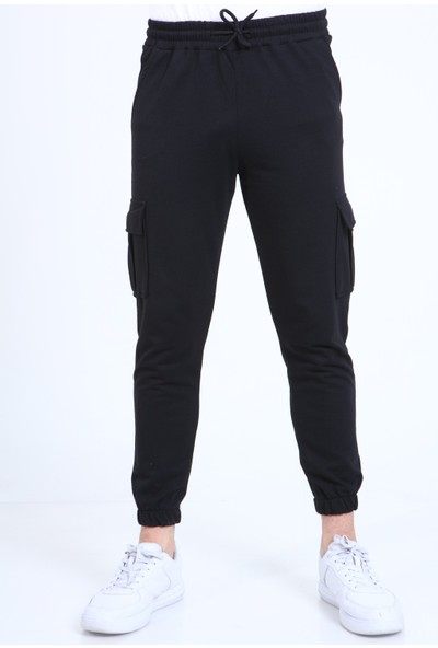 Rodi TY21YE091252 Siyah Erkek Kargo Cepli Lastik Paça Eşofman ALTI(138)