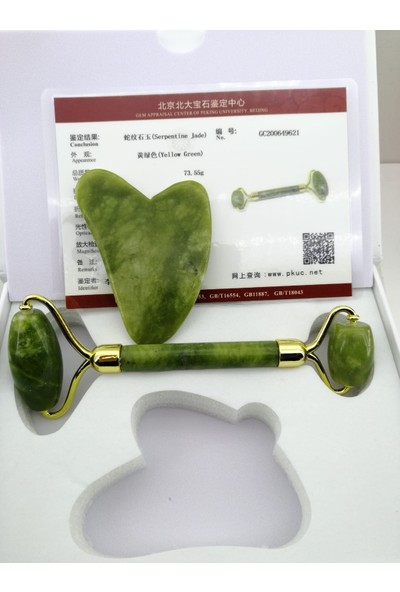 Osmanlı Doğaltaş Yeşim Masaj Taşı Jade Roller Gua Sha - 1.sınıf - Set Takım Osmanlı Doğaltaş Yeşim Masaj Taşı Jade Roller Gua Sha - 1.sınıf - Set Takım