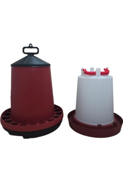 Yağız Ticaret Tavuk Yemliği 15 kg + 12 lt Tavuk Suluğu - Kırmızı Yağız Ticaret Tavuk Yemliği 15 kg + 12 lt Tavuk Suluğu - Kırmızı