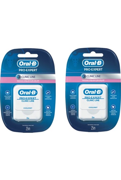 Oral-B Diş Ipi Pro-Expert Clinic Line 25 M x 2 Li Paket