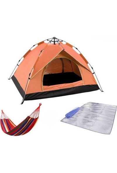 Yukka Turuncu Su Geçirmez Seyehat Kamp Hamak ve Çadır 200X200X145 Yukka Turuncu Su Geçirmez Seyehat Kamp Hamak ve Çadır 200X200X145