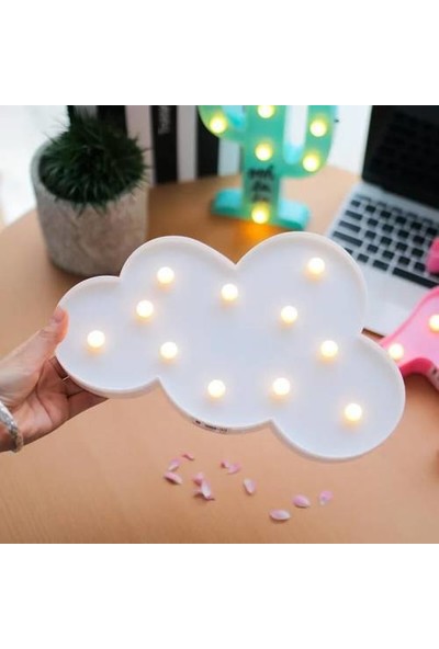 Lumenn Beyaz Bulut 3D LED Işıklı Gece Lambası-Dekoratif LED Aydınlatma Lumenn Beyaz Bulut 3D LED Işıklı Gece Lambası-Dekoratif LED Aydınlatma