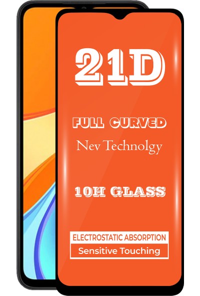 Kzy Xiaomi Redmi 9c Tam Kaplayan 21D Temperli Ekran Koruyucu Cam