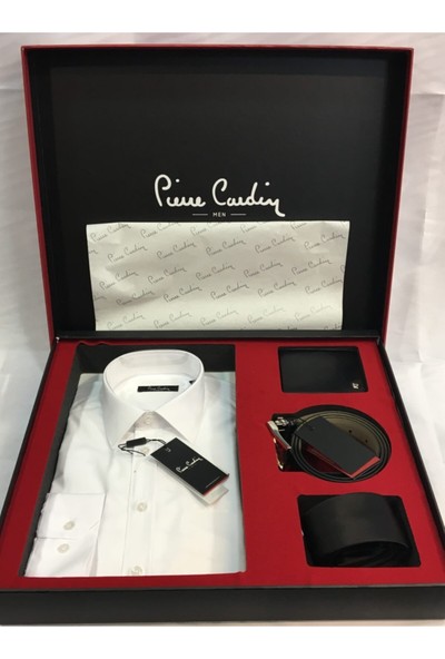 Pierre Cardin 03 Erkek Çeyiz Seti (Cüzdan, Kemer, Gömlek, Kravat) Pierre Cardin 03 Erkek Çeyiz Seti (Cüzdan, Kemer, Gömlek, Kravat)