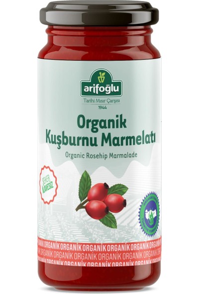 Arifoğlu Organik Kuşburnu Marmelatı 280GR Arifoğlu Organik Kuşburnu Marmelatı 280GR